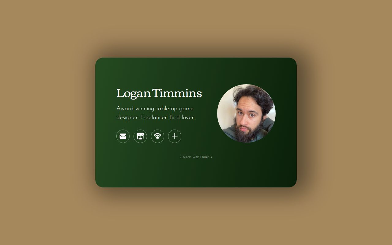 Logan Timmins' Business Card